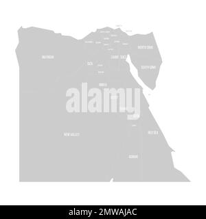 Egypt political map of administrative divisions Stock Vector Image ...