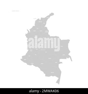Colombia political map of administrative divisions - departments and ...