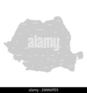 Romania political map of administrative divisions Stock Vector Image ...