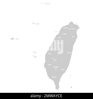Taiwan political map of administrative divisions - provinces and ...