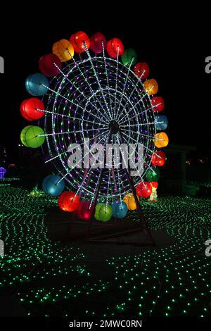 HAMI, CHINA - FEBRUARY 1, 2023 - The 2023 Light show celebrates the ...
