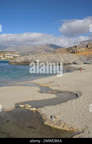 Sandy beach Ammoudi Beach, South Coast, Crete, Greece Stock Photo - Alamy