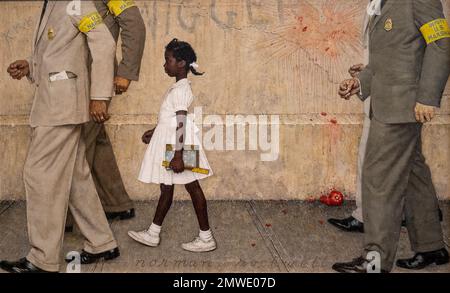 Norman Rockwell painting called The Problem We All Live With done in ...
