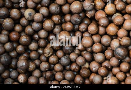 macadamia nuts texture background, fresh natural shelled raw macadamia ...