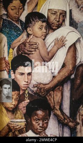 Norman Rockwell painting called Golden Rule done in 1961 for the ...