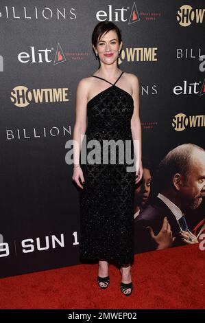 Actress Maggie Siff attends Showtime's "Billions" Season 2 premiere at ...