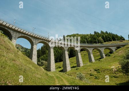 A scenic shot of the Spiral viaduct and its surrounding greenery in ...