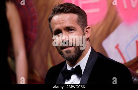 Actor Ryan Reynolds during a roast at Harvard University in Cambridge ...