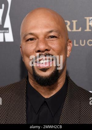 Common, a cast member in "John Wick: Chapter 2," poses at the premiere ...