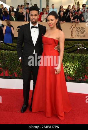 Jurnee Smollett-Bell and Josiah Bell arrive at Los Angeles ...