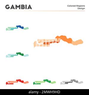 Gambia map. Borders of Gambia for your infographic. Vector country ...
