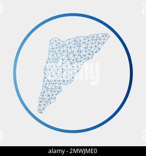 Salt Cay, Turks Islands icon. Round logo with island map and title ...