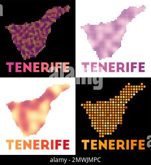 Tenerife Dot Map. Island Digital Style Shape. Tenerife vector image ...