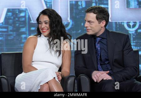 Natalie Martinez, left, and Justin Kirk appear at the "APB" panel ...