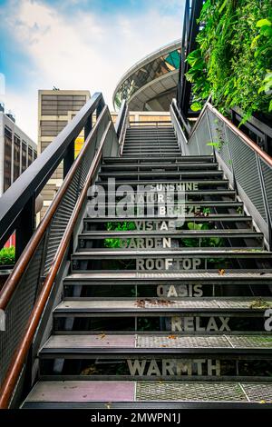 Design of urban farm rooftop garden at Funan Mall, Singapore Stock ...