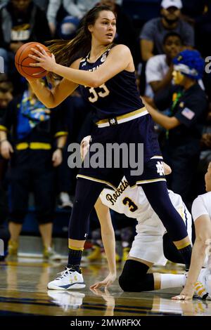 Notre Dame forward Kathryn Westbeld kisses the tournament trophy after ...