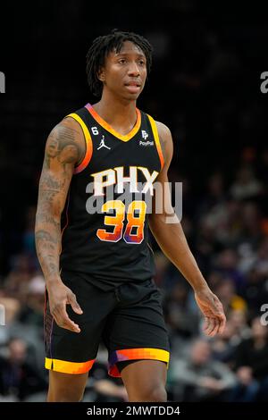 Phoenix Suns guard Saben Lee (9) and center Bismack Biyombo (18) during ...