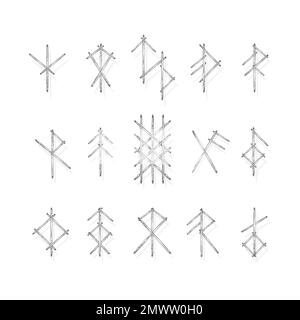 Tree branch bind runes set Stock Vector Image & Art - Alamy