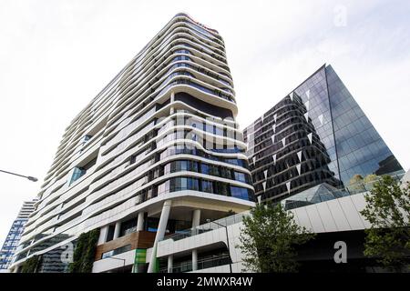 NAB building at 700 Bourke Street in Docklands, Melbourne, Australia ...