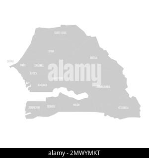Senegal map. Borders of Senegal for your infographic. Vector country ...