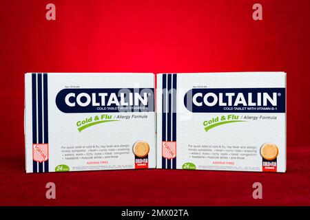 ZhongShan China-January 27,2023:box of Chinese version Coltalin Cold ...