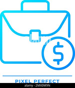 Salary pixel perfect gradient linear vector icon Stock Vector Image ...