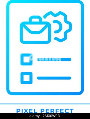 Job description pixel perfect linear icon Stock Vector Image & Art - Alamy