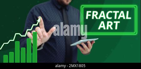 Conceptual caption Fractal Art. Concept meaning the place or section of ...