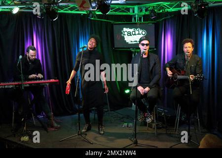Jeremy Ruzumna, from left, Noelle Scaggs, Michael Fitzpatrick and ...