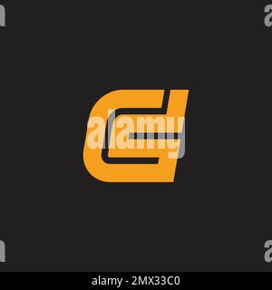 letter cd simple geometric line link logo vector Stock Vector Image ...