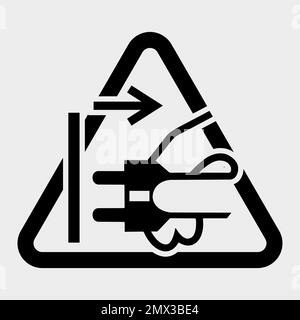 Do Not Disconnect Mains Plug From Electrical Outlet Stock Vector Image ...
