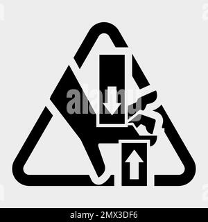 Crush Hand Top Bottom Symbol Sign Isolate on White Background,Vector ...