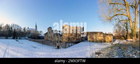 Europe, Luxembourg, Koerich, The Grevenschlass (Koerich Castle) in ...