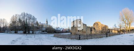 Europe, Luxembourg, Koerich, The Grevenschlass (Koerich Castle) in ...
