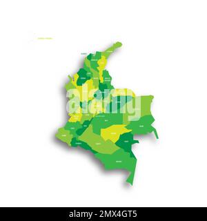 Colombia political map of administrative divisions - departments and ...