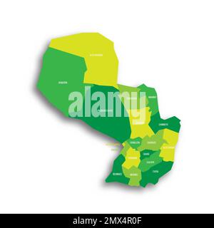 Paraguay political map of administrative divisions - departments and ...