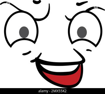 Grumpy angry wicked emoticon isolated bad emoji. Vector cartoon ...