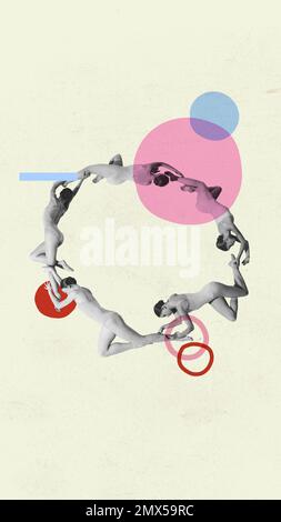 Contemp dance and music. Creative artwork with flexible dancer ...