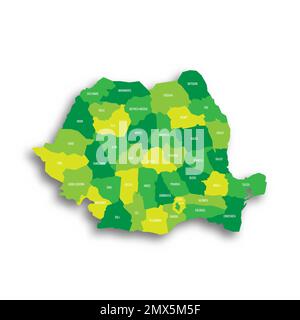 Romania political map of administrative divisions Stock Vector Image ...