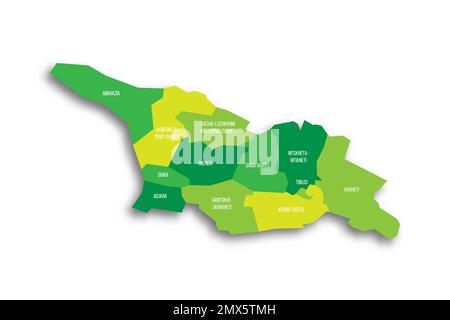 Georgia political map of administrative divisions Stock Vector Image ...