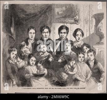 CHANG AND ENG BUNKER (1811-1874) Thai-American twins brothers whose ...