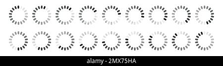 Load gif icon. Circle website buffer loader or preloader animation. Progress bar for upload ...