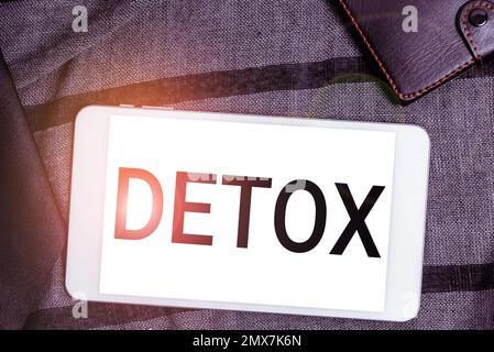 Sign displaying Detox. Business showcase Moment for Diet Nutrition ...