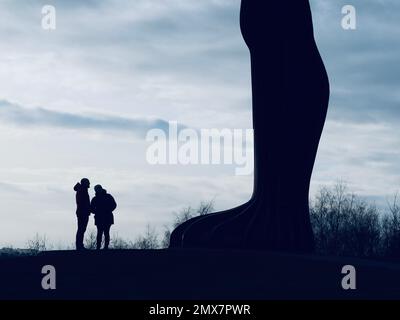 Gateshead, UK - 1 February 2023 : The Angel of the North sculpture by ...