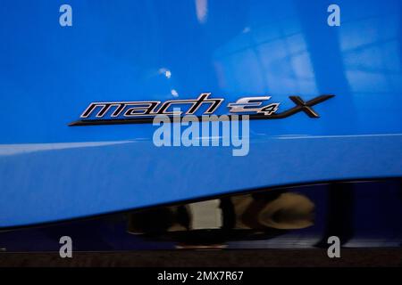 Ford Mustang Mach 1 badge Stock Photo - Alamy