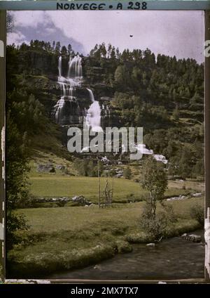 Jotunheim, Norway Waterfall, Nature, Environment, Cascade, Forest, wood ...
