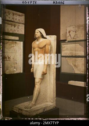 Cairo, Egypt, Africa Statue of Ranefer in his priest costume at the ...