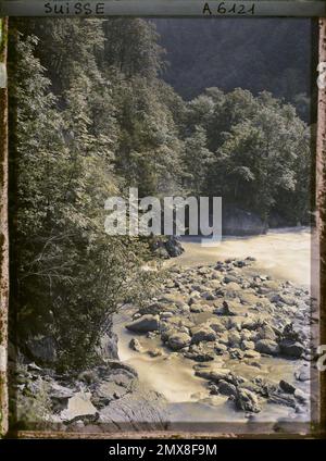 Pfäfers, Swiss Les Gorges de la Tamina , 1912 - Switzerland - Auguste ...