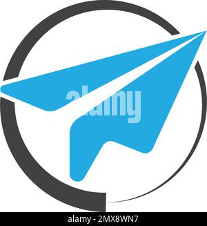 Letter A Travel Logo Concept With Paper Plane Icon Vector Template ...