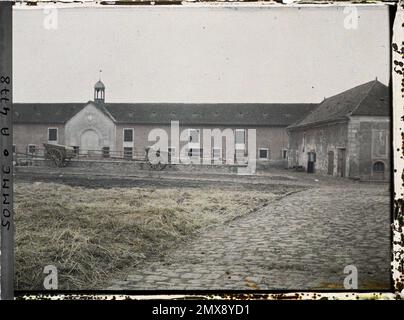 Beauval, Somme, Picardie, France type of large farm, the Colombier and ...